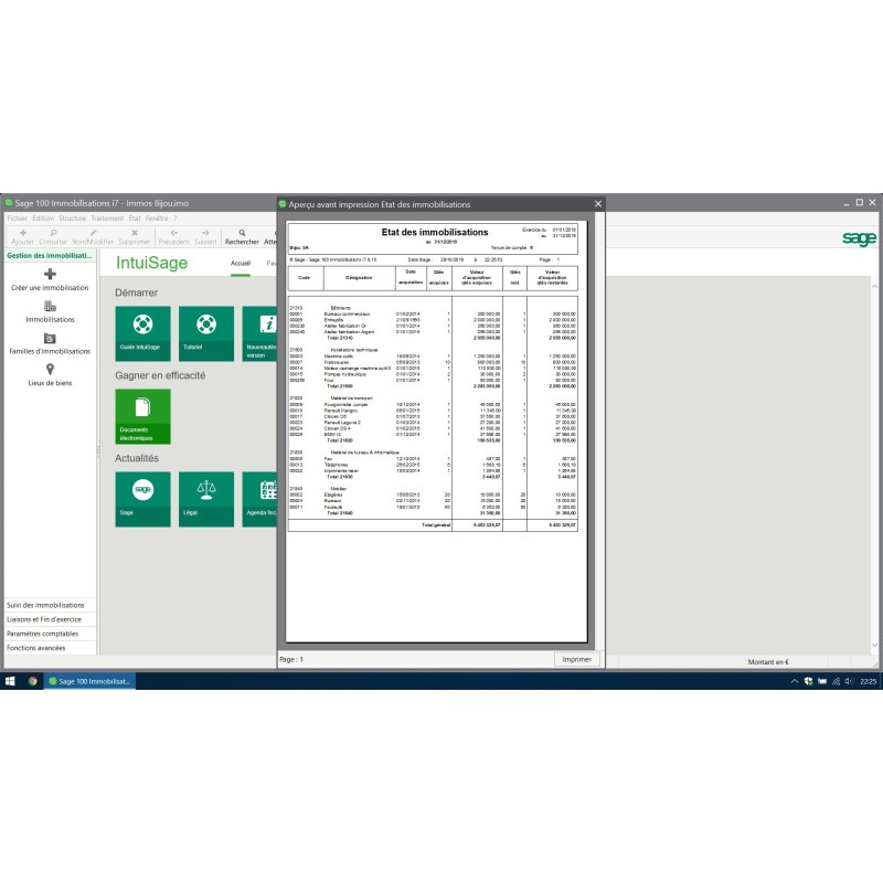 SAGE 100 Immobilisations i7